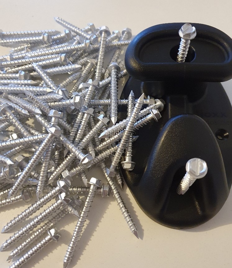 Masonry Hook Screw Set | 100 Pack for Wall Install