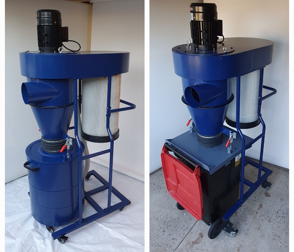 Dust & Cyclone adapter wheelie bin clamping plate Kit | Noxx Industries